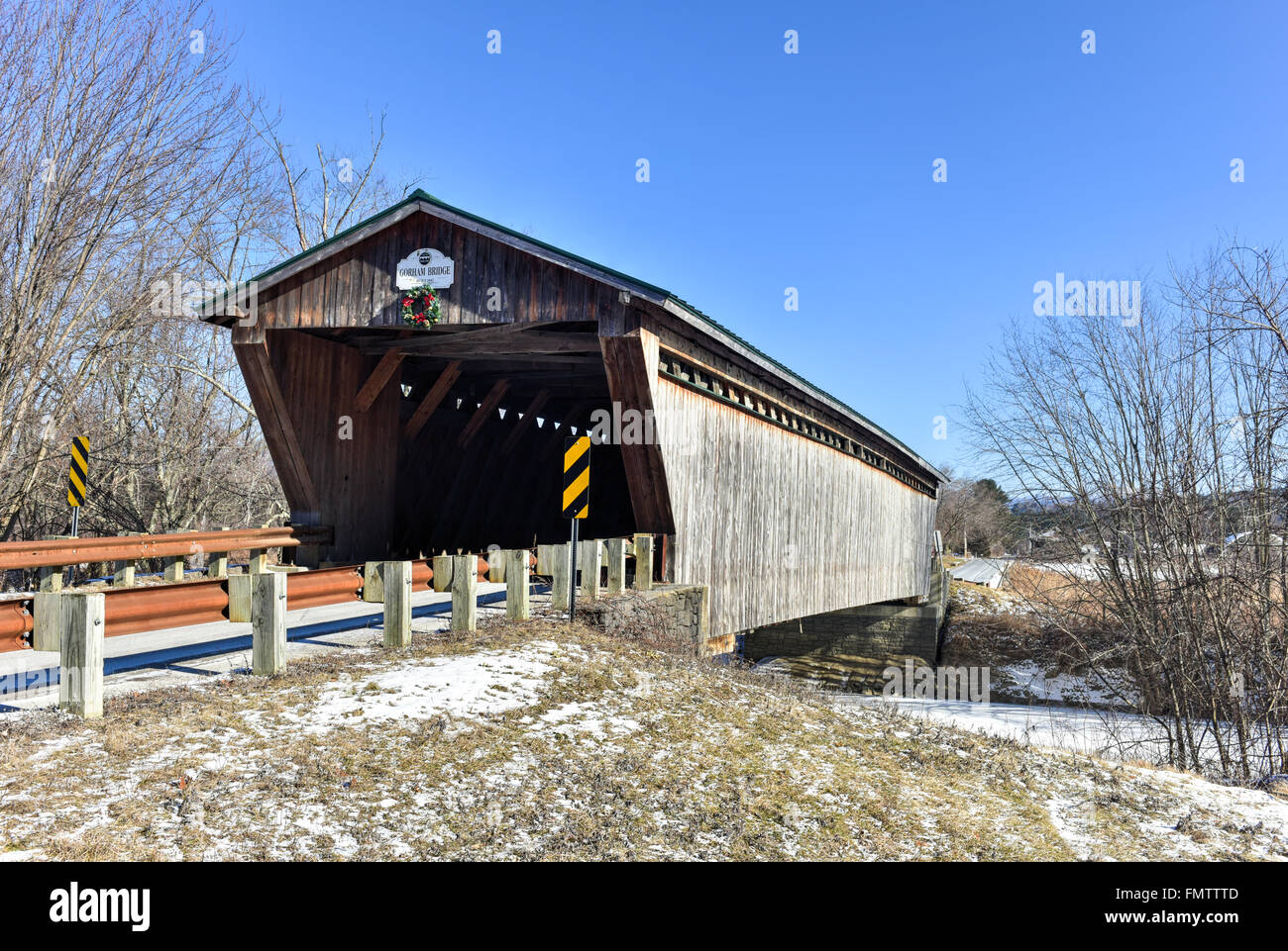 Gorham/Goodnough Covered Bridge in Pittsford, Vermont Stock Photo - Alamy