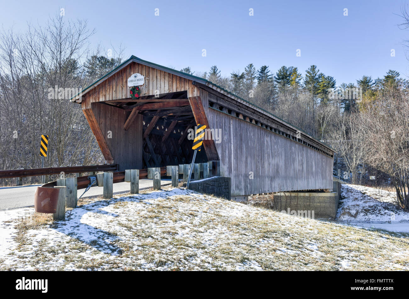 Gorham/Goodnough Covered Bridge in Pittsford, Vermont Stock Photo - Alamy