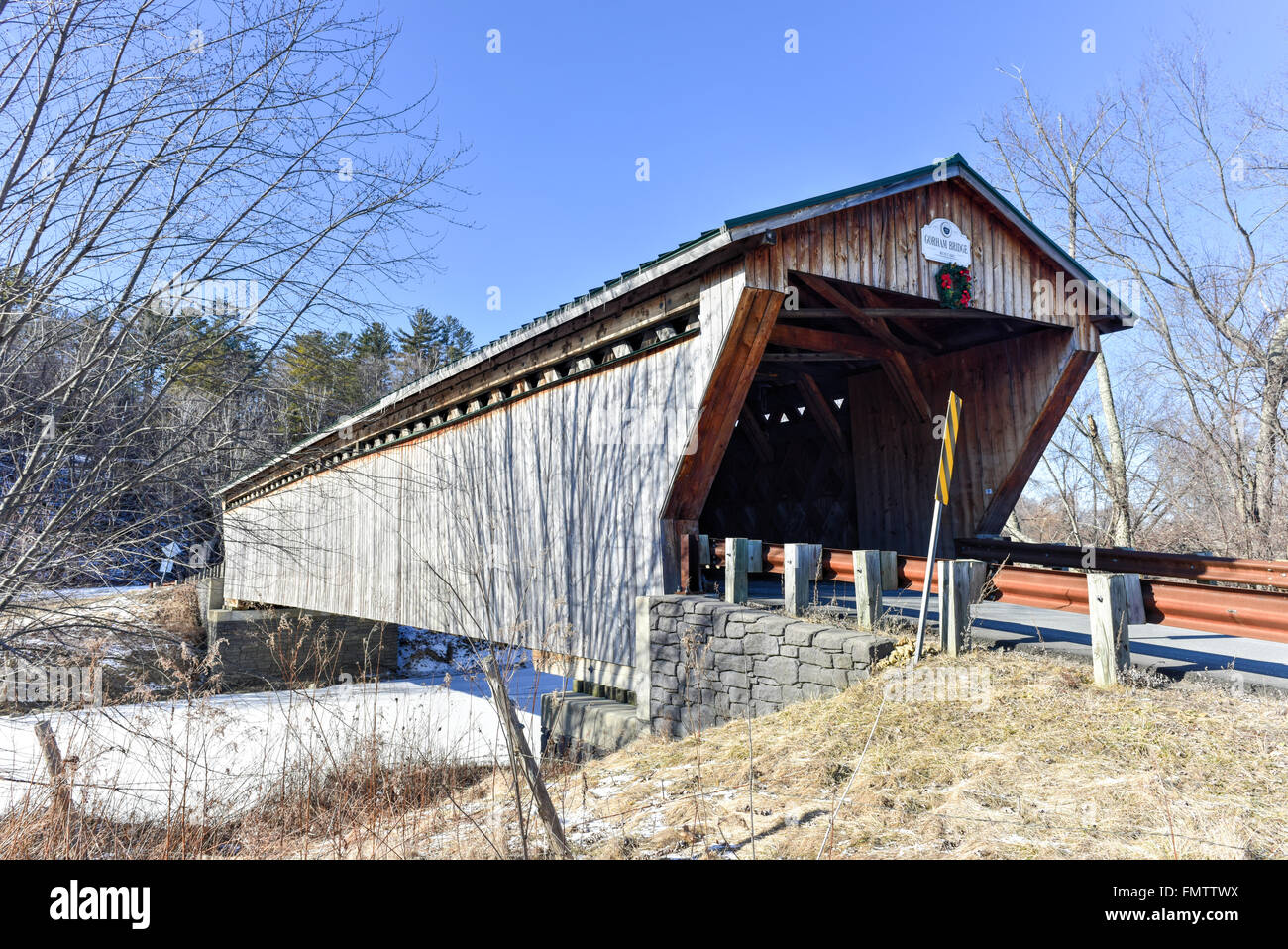 Gorham/Goodnough Covered Bridge in Pittsford, Vermont Stock Photo - Alamy