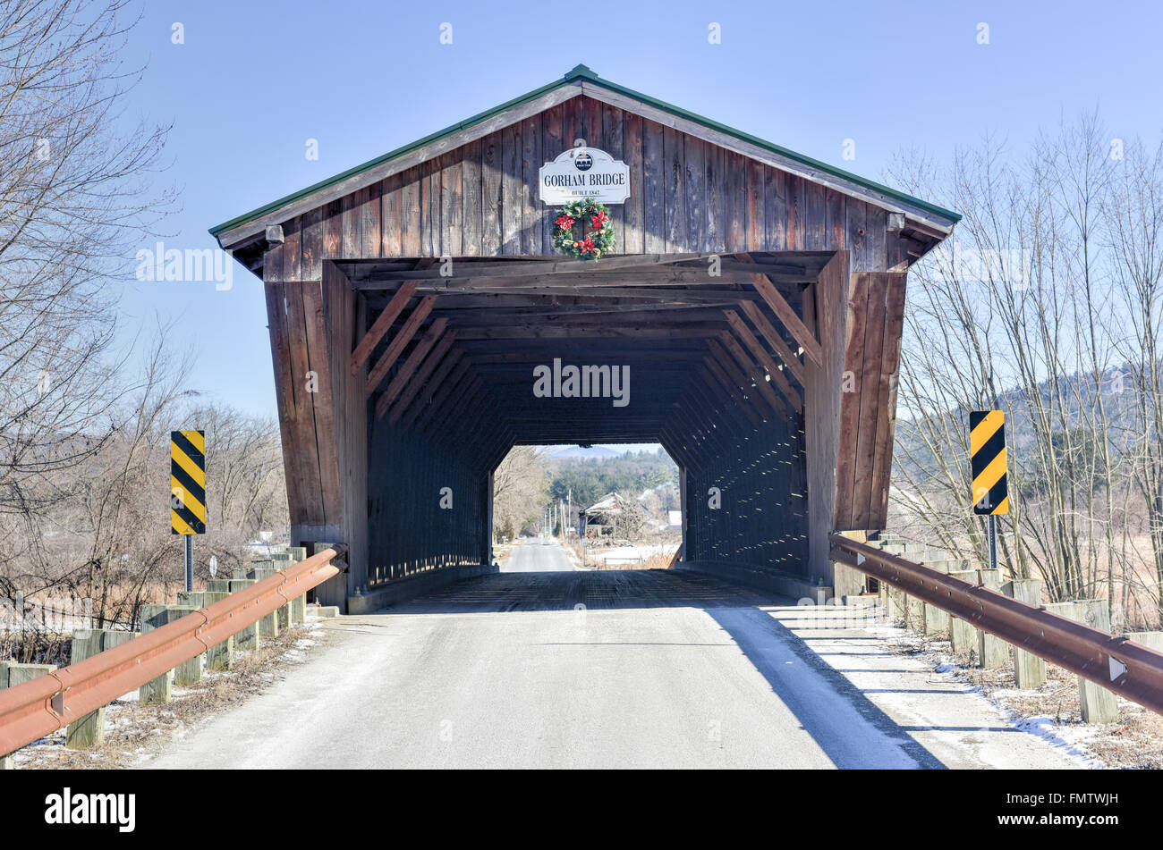 Gorham/Goodnough Covered Bridge in Pittsford, Vermont Stock Photo - Alamy