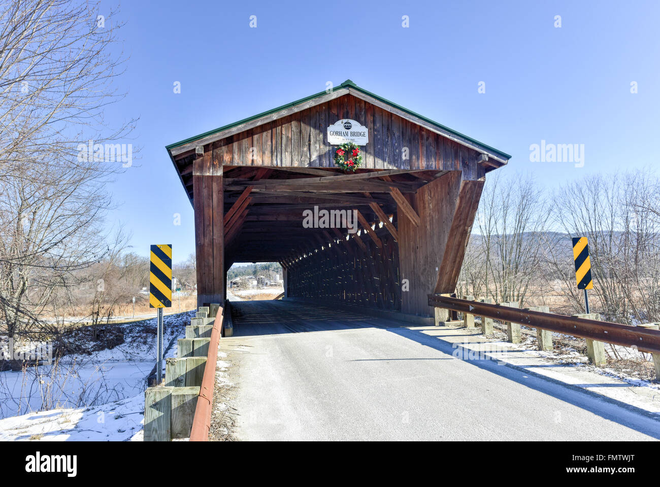 Gorham/Goodnough Covered Bridge in Pittsford, Vermont Stock Photo - Alamy