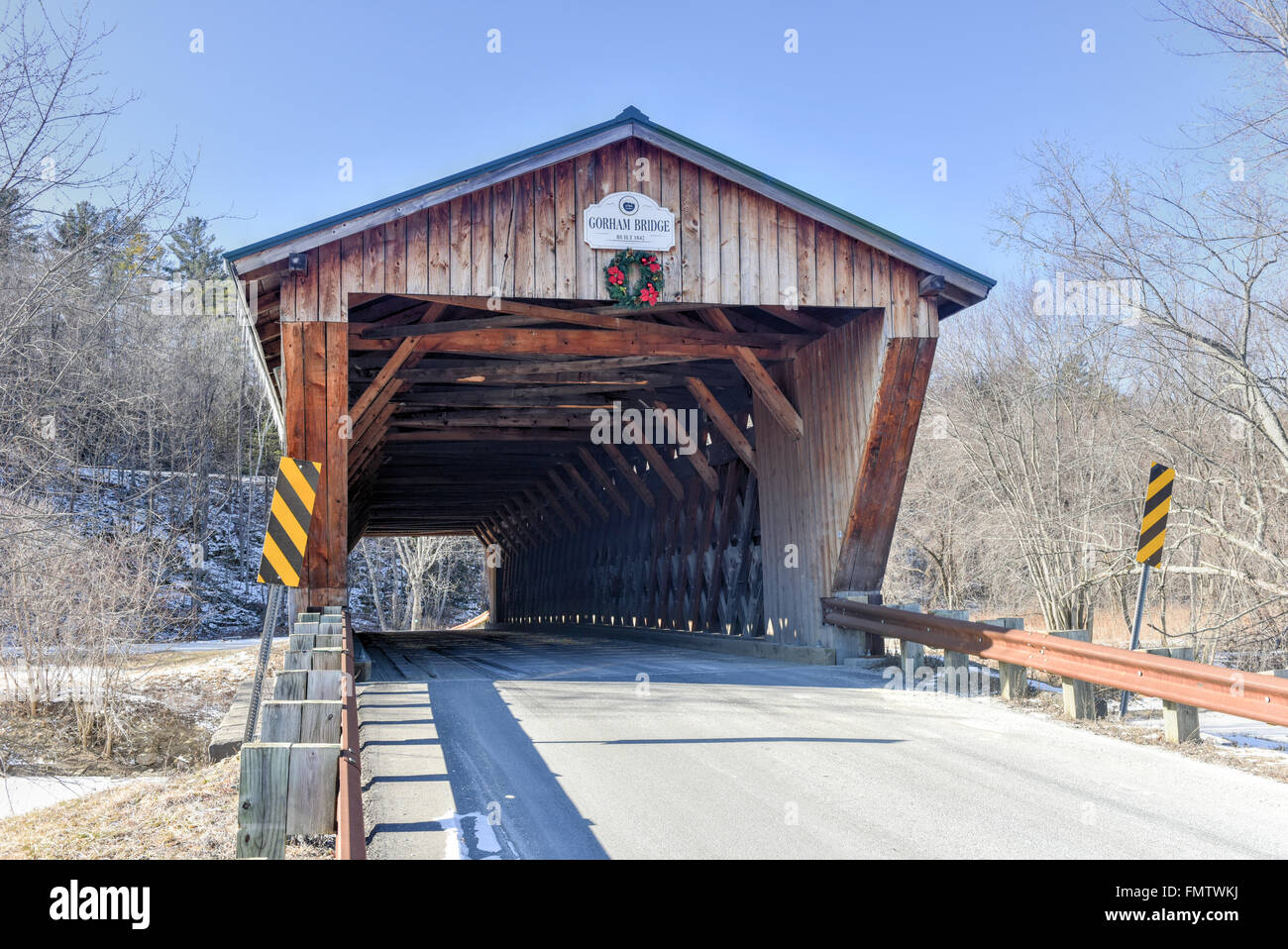 Gorham/Goodnough Covered Bridge in Pittsford, Vermont Stock Photo - Alamy