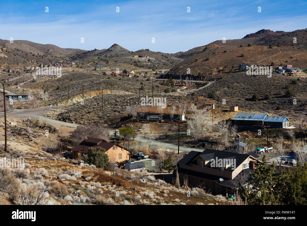 Community of Silver City in the state of Nevada, USA Stock Photo - Alamy