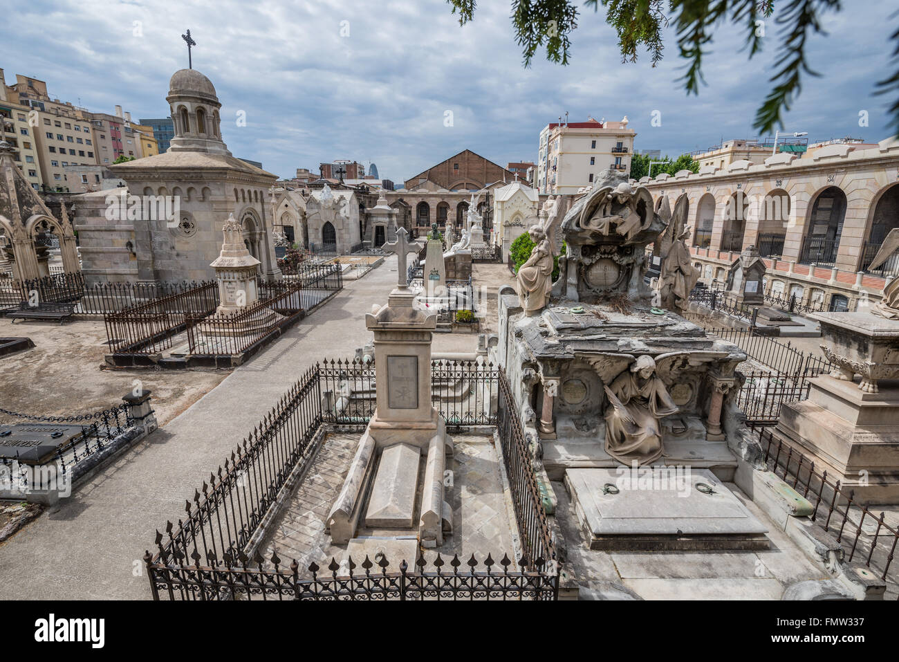 Graves at Poblenou Cemetery - Cementiri de l'Est (East cemetery) in ...