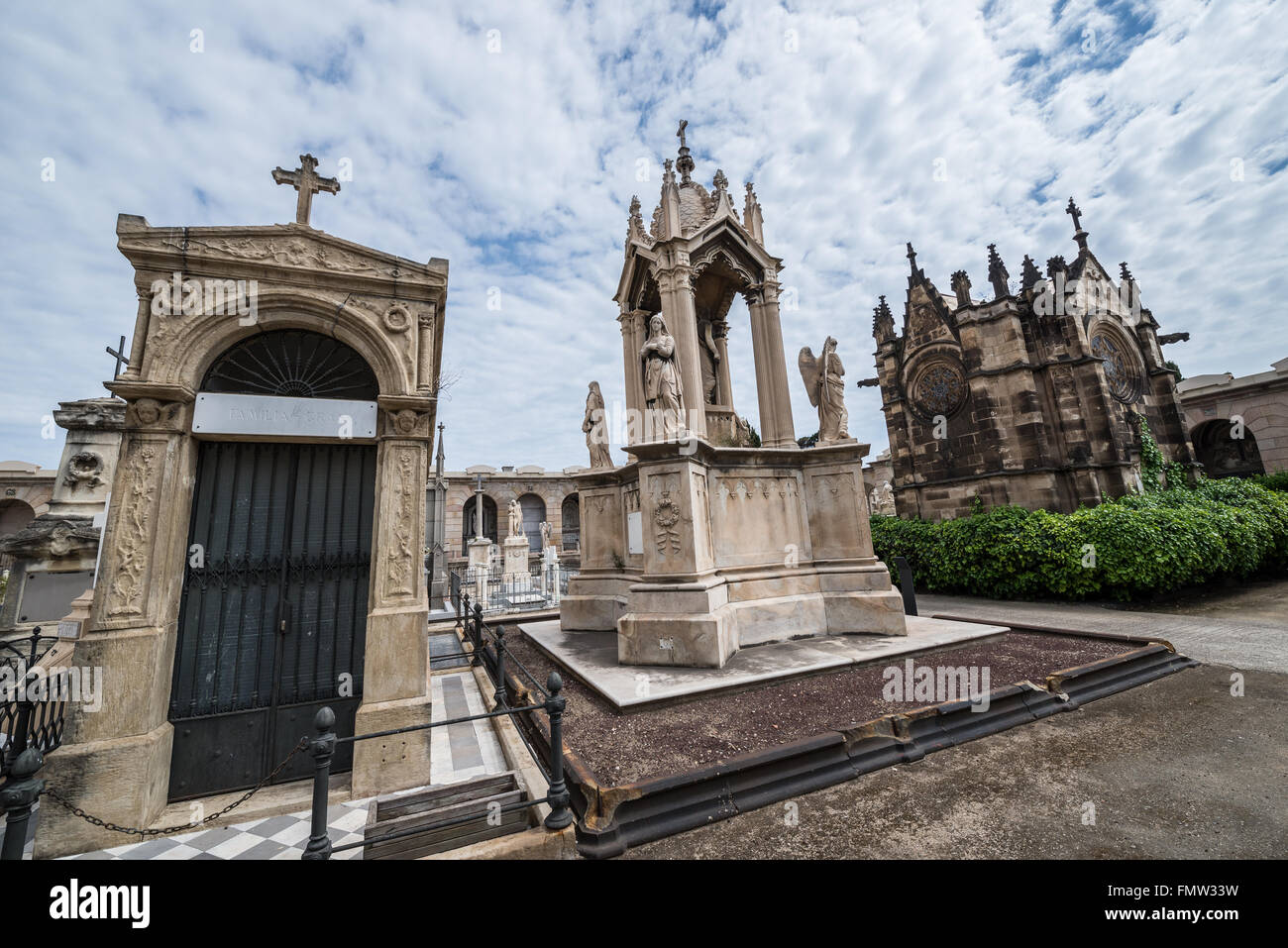 Tombs at Poblenou Cemetery - Cementiri de l'Est (East cemetery) in ...