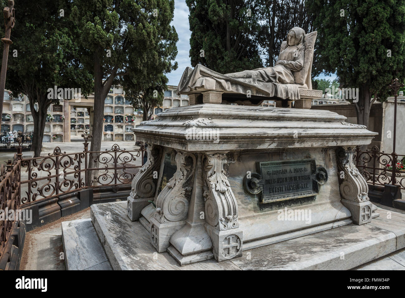 Tomb at Poblenou Cemetery - Cementiri de l'Est (East cemetery) in ...
