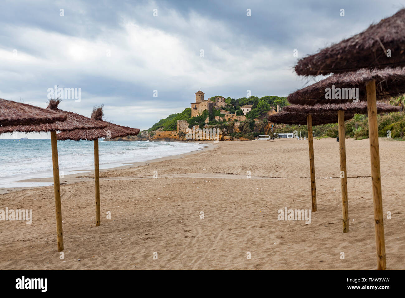 Castle of Tamarit, Tarragona, Catalonia, Spain Stock Photo - Alamy