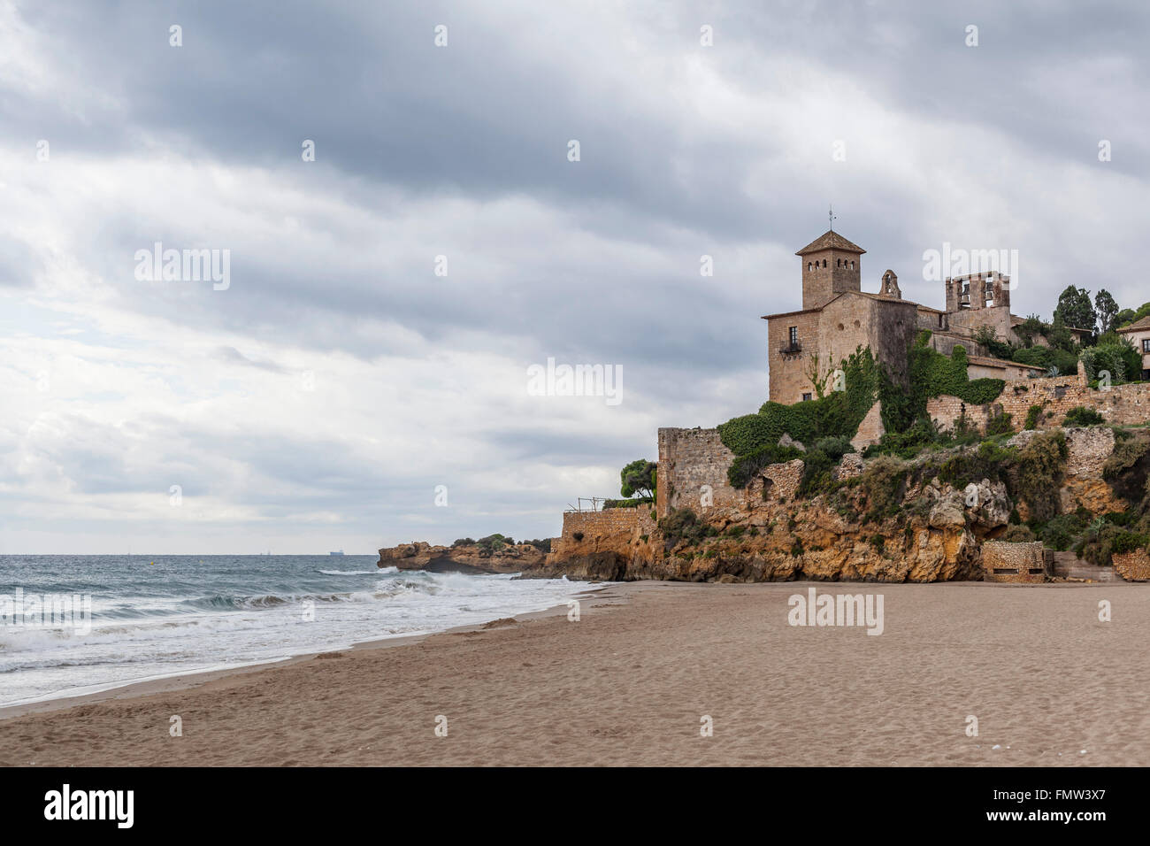 Castle of Tamarit, Tarragona, Catalonia, Spain Stock Photo - Alamy