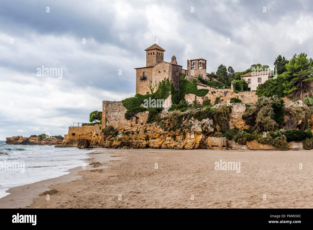 Castle of Tamarit, Tarragona, Catalonia, Spain Stock Photo - Alamy