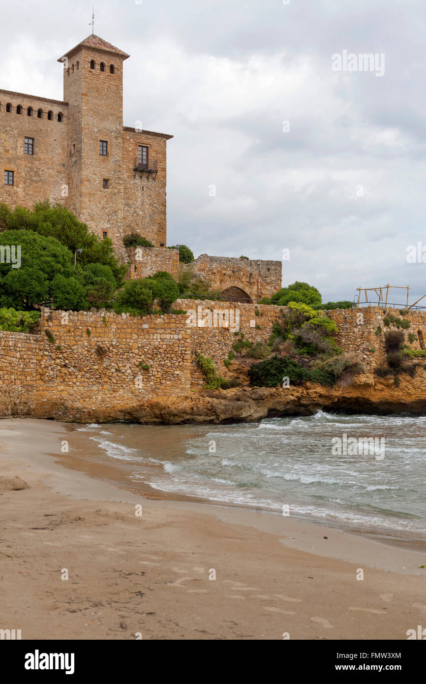 Castle of Tamarit, Tarragona, Catalonia, Spain Stock Photo - Alamy