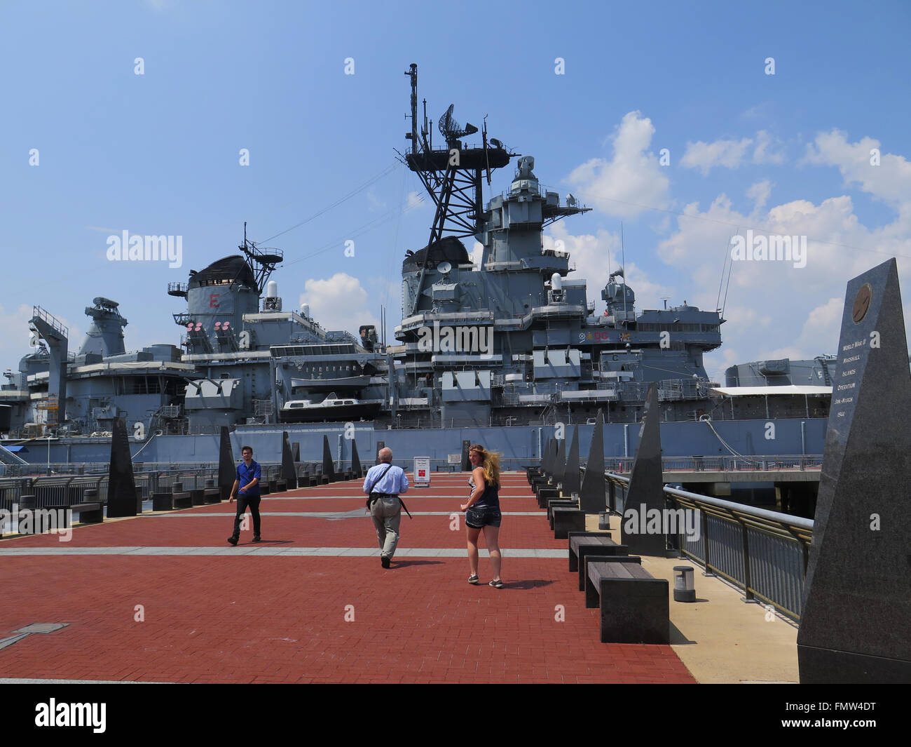 The battleship New Jersey, build in 1942 and stricken in 1999. This ...