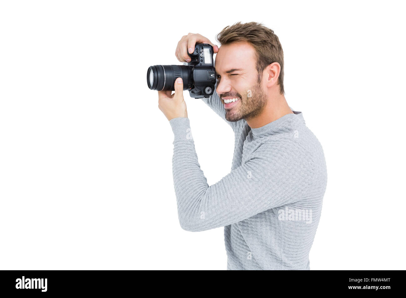 Man photographing with camera Stock Photo - Alamy