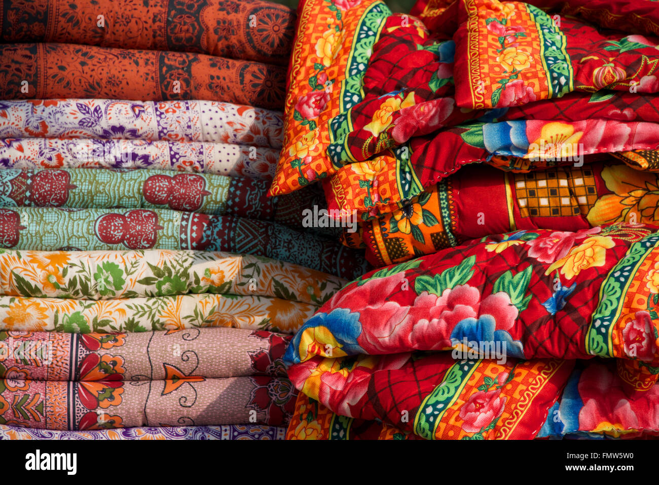 Colourful Indian cloths Stock Photo - Alamy