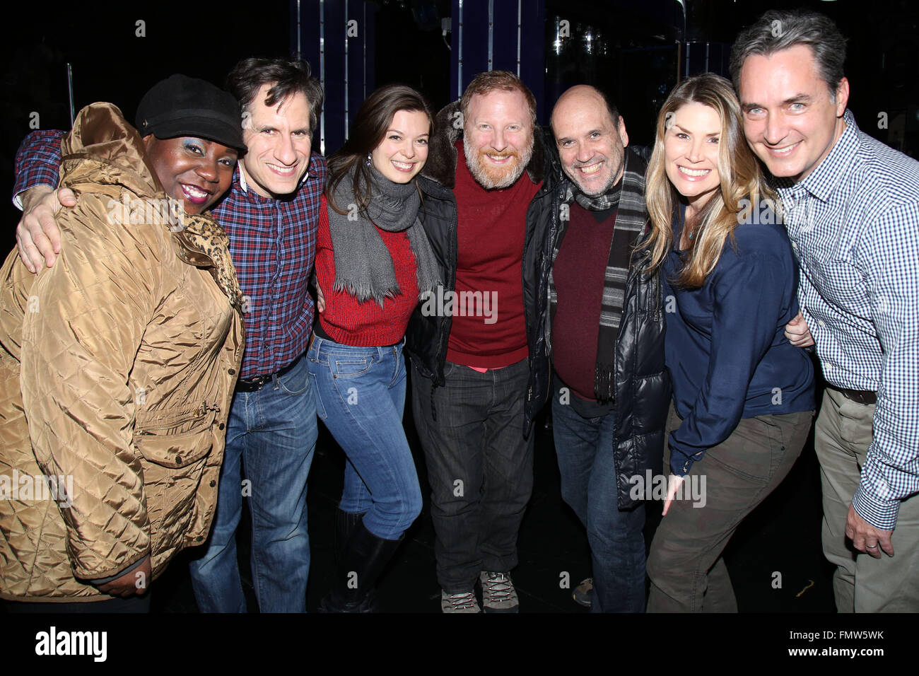 Backstage at the Broadway musical Disaster! at the Nederlander Theatre ...