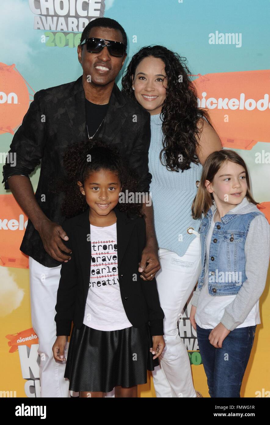 Babyface, Nicole Edmonds, Daughter at arrivals for Nickelodeon's Kids ...