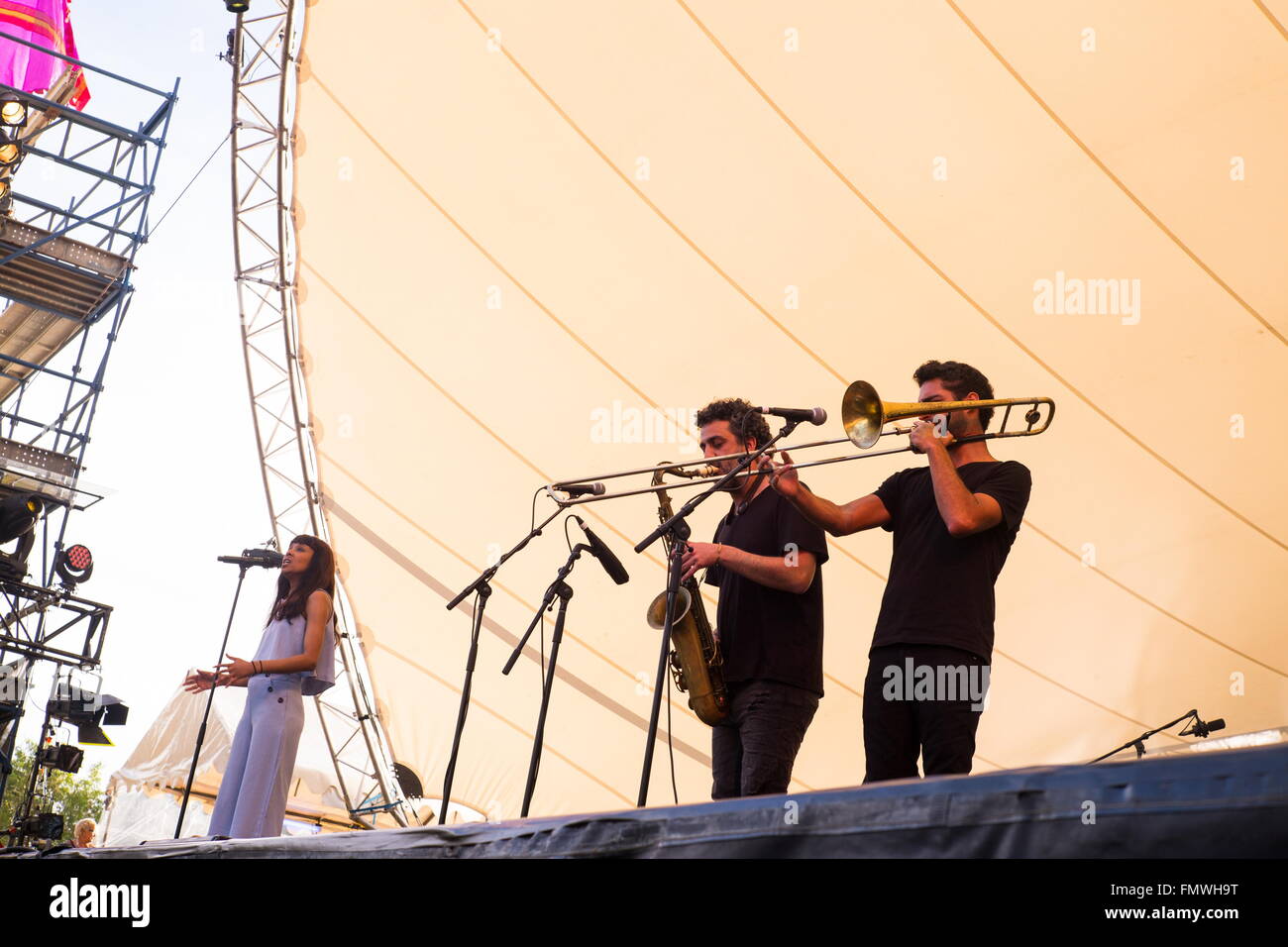 Adelaide, Australia. 12th Mar, 2016. Singer Ester Rada performs at ...