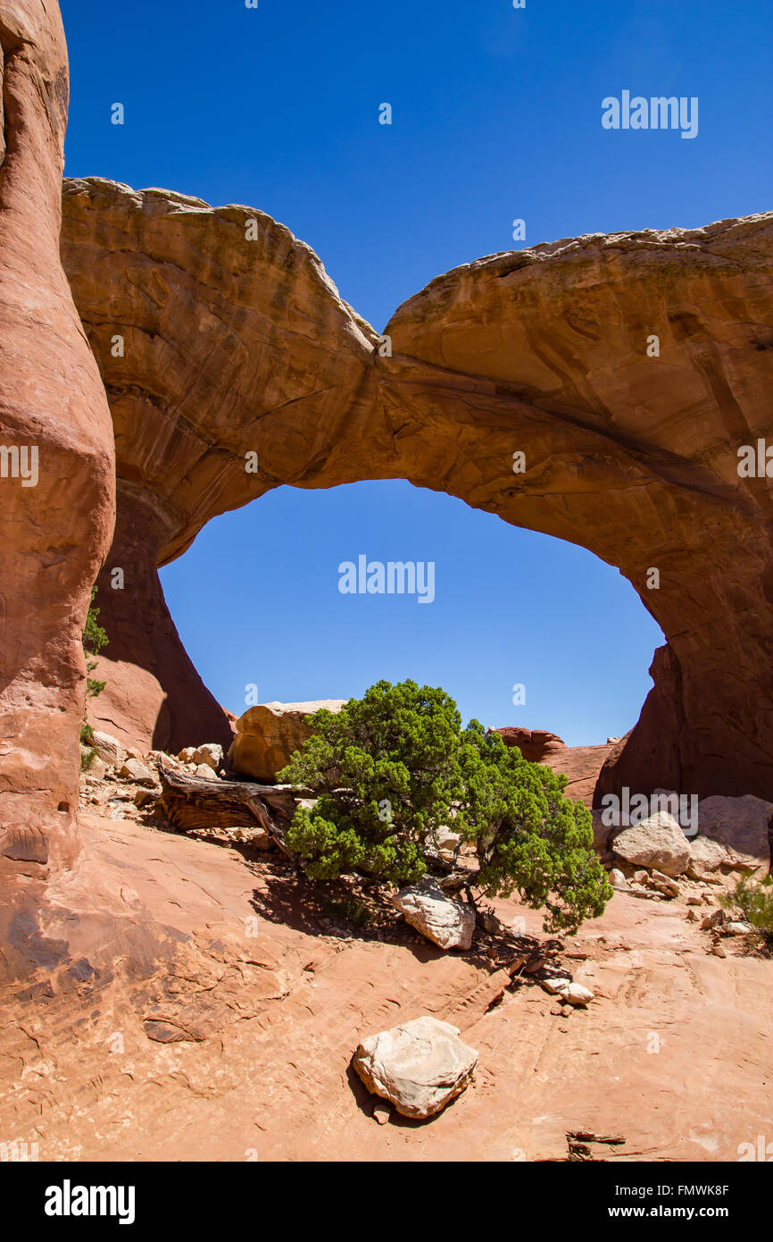 Broken Arch in Arches National Park Stock Photo - Alamy