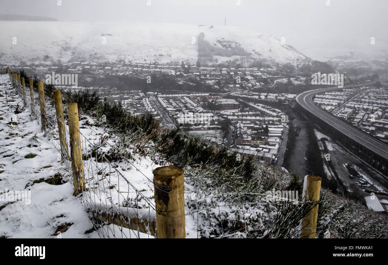 Port Talbot in Snow Stock Photo - Alamy