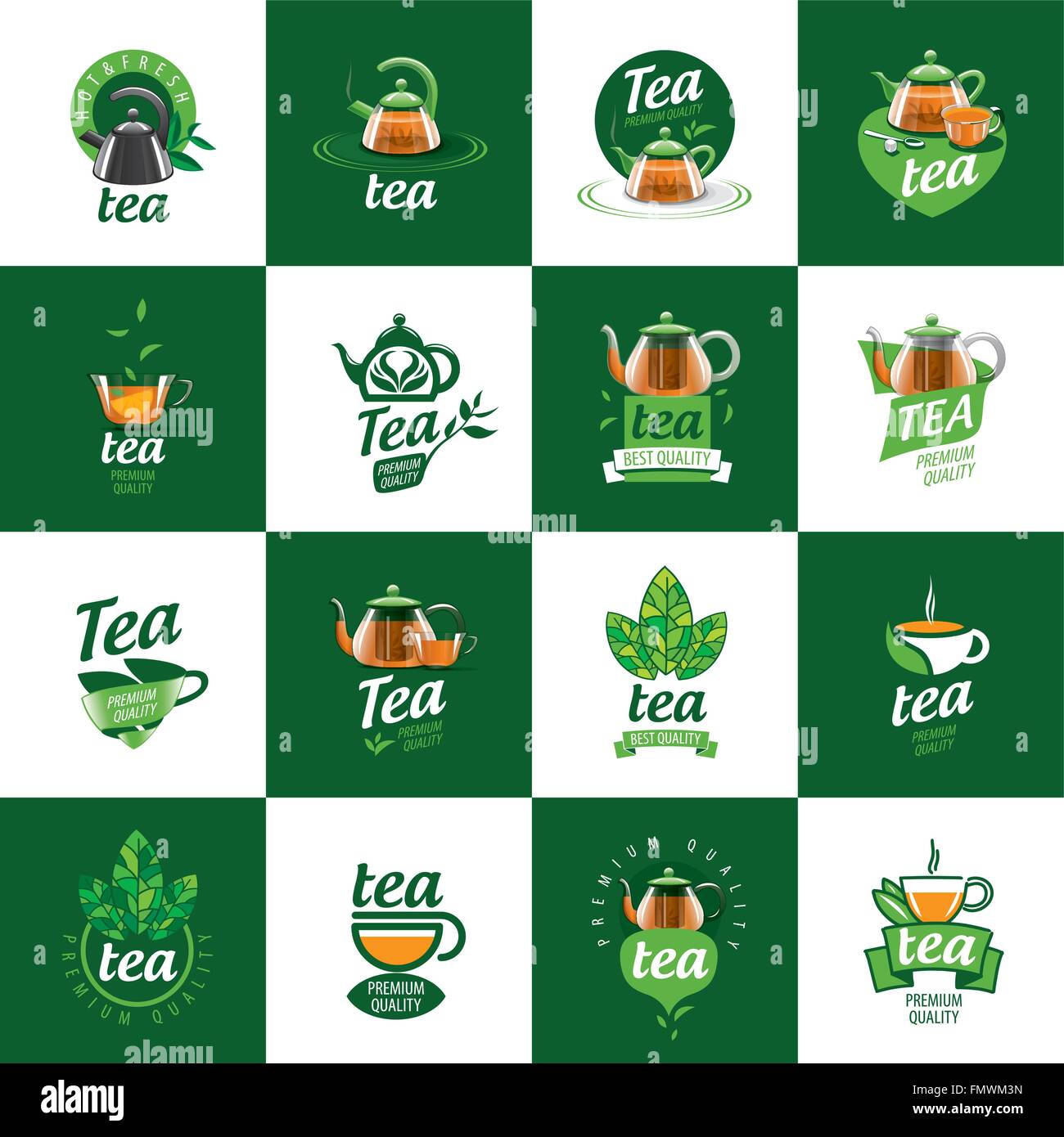 vector logo tea Stock Vector Image & Art - Alamy