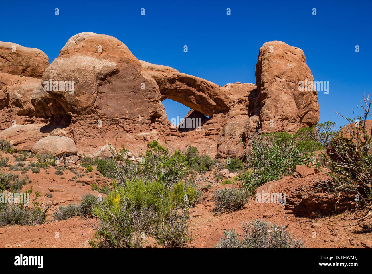 South Window Arch at Arches National Park Stock Photo - Alamy