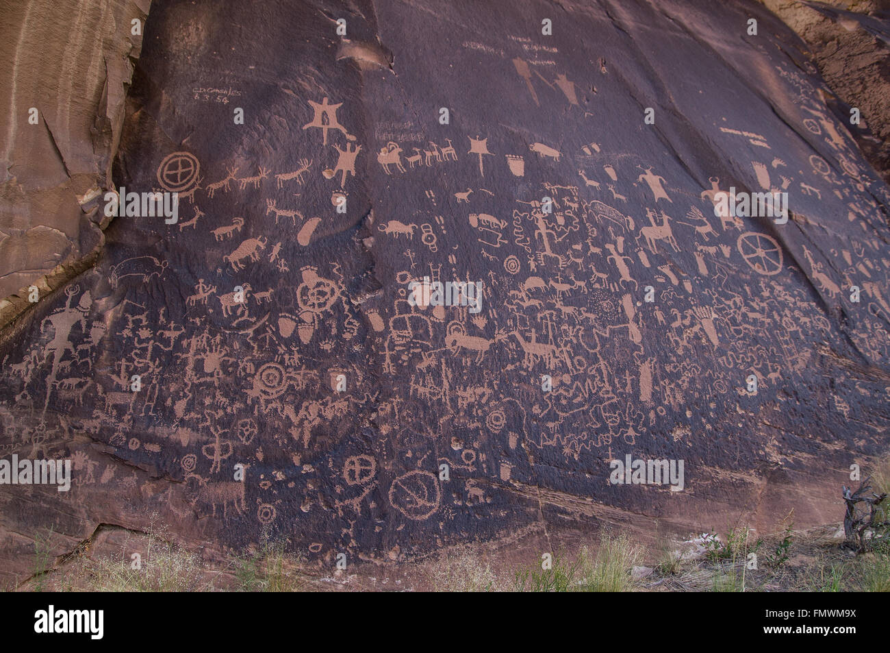 Newspaper rock petroglyphs canyonlands hi-res stock photography and ...