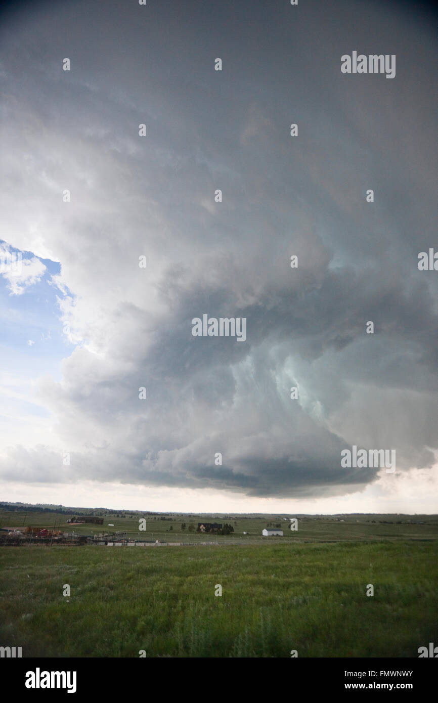 Colorful supercell over Elbert County, Colorado Stock Photo - Alamy