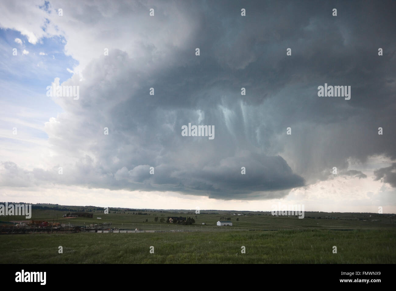 Supercell over small town in Elbert County, Colorado Stock Photo - Alamy