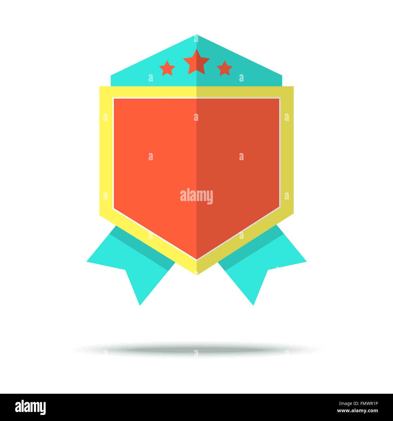 Flat style badge icon. Vector illustration with simple design Stock ...