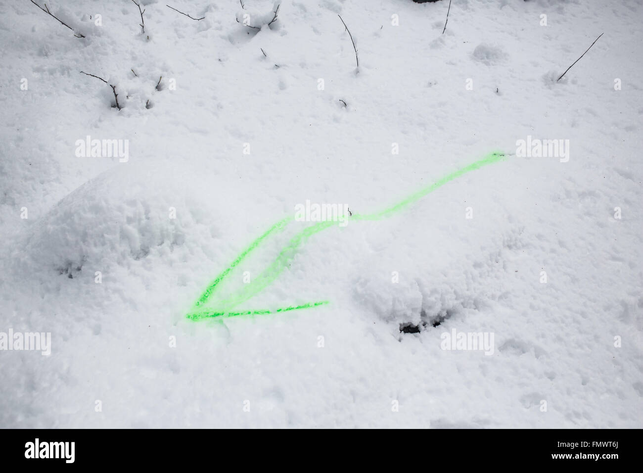 Blue arrow footprints hi-res stock photography and images - Alamy