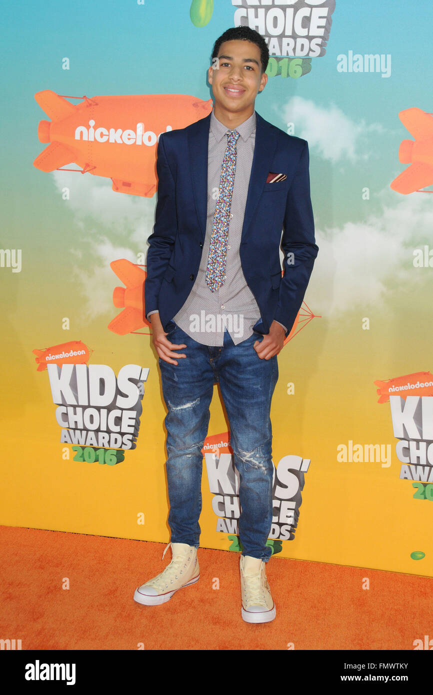 Inglewood, CA, USA. 12th Mar, 2016. Marcus Scribner. 2016 Nickelodeon ...