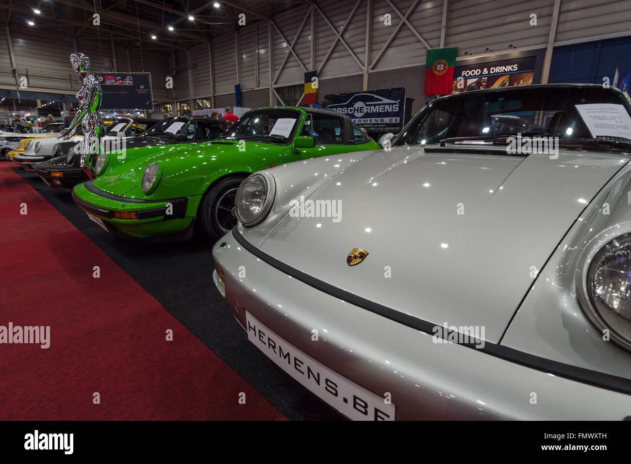 The stand of "Center sports cars Hermens", Belgium. Various models of ...