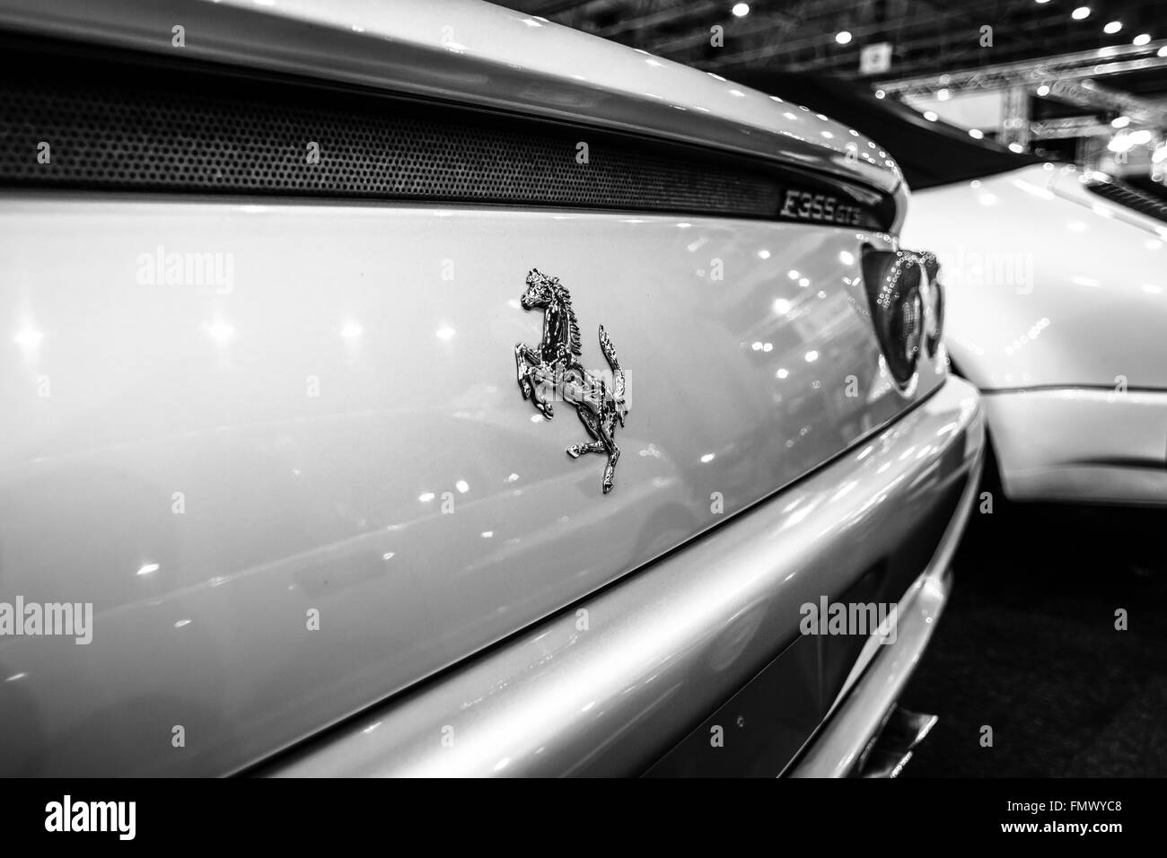 White Ferrari Logo Wallpaper