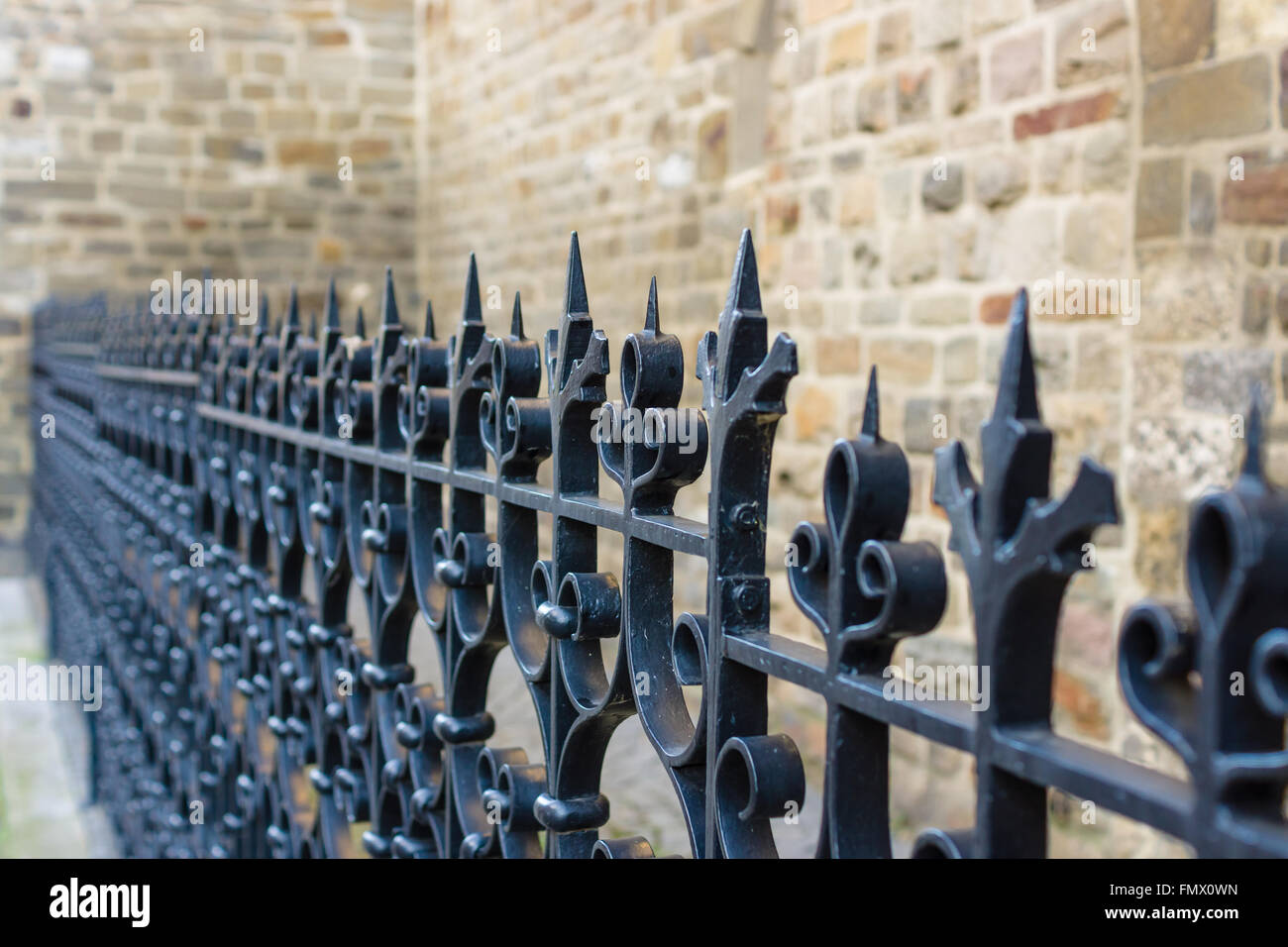 Beautiful wrought iron fence Stock Photo - Alamy