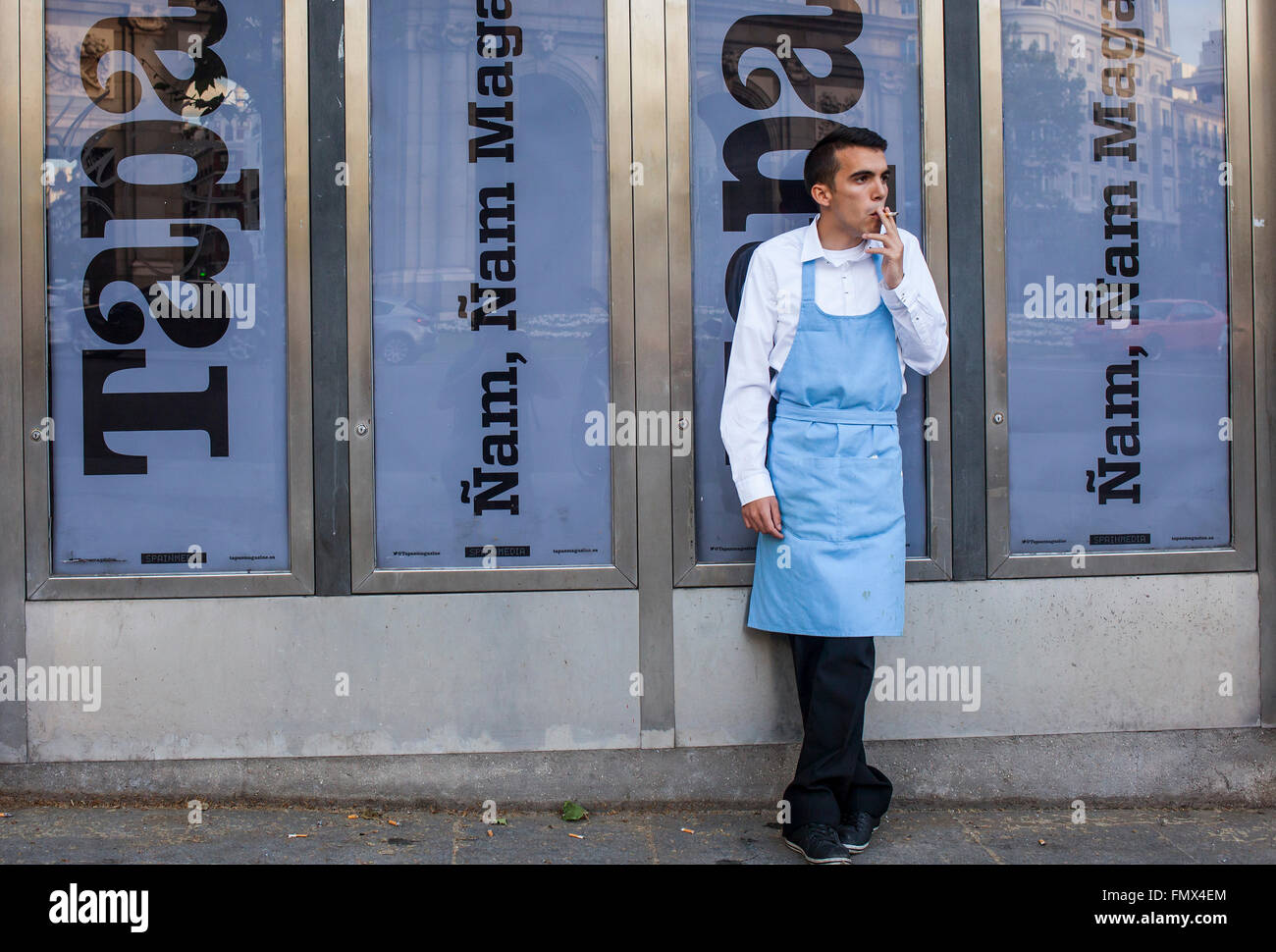 Waitress smoking hi-res stock photography and images - Alamy