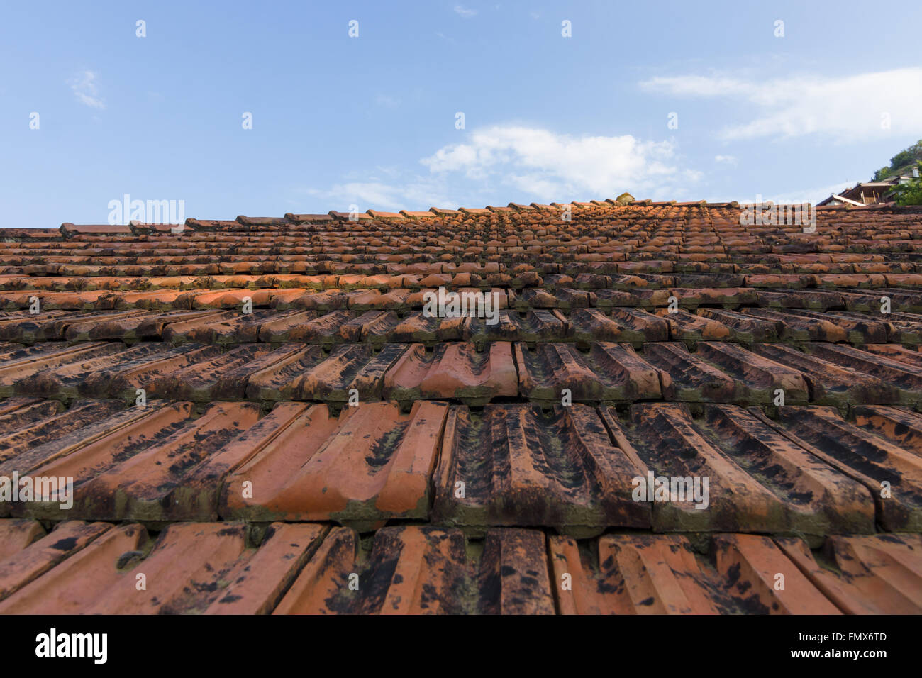 Old tile roof. Background Stock Photo - Alamy