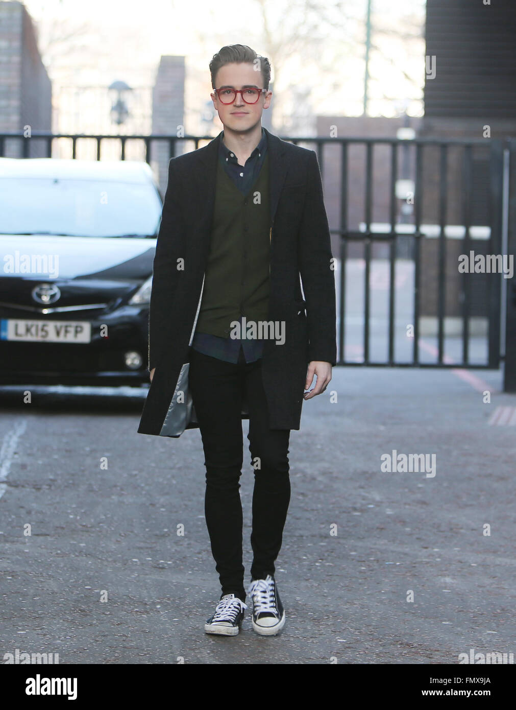 Tom Fletcher outside ITV Studios Featuring: Tom Fletcher Where: London ...