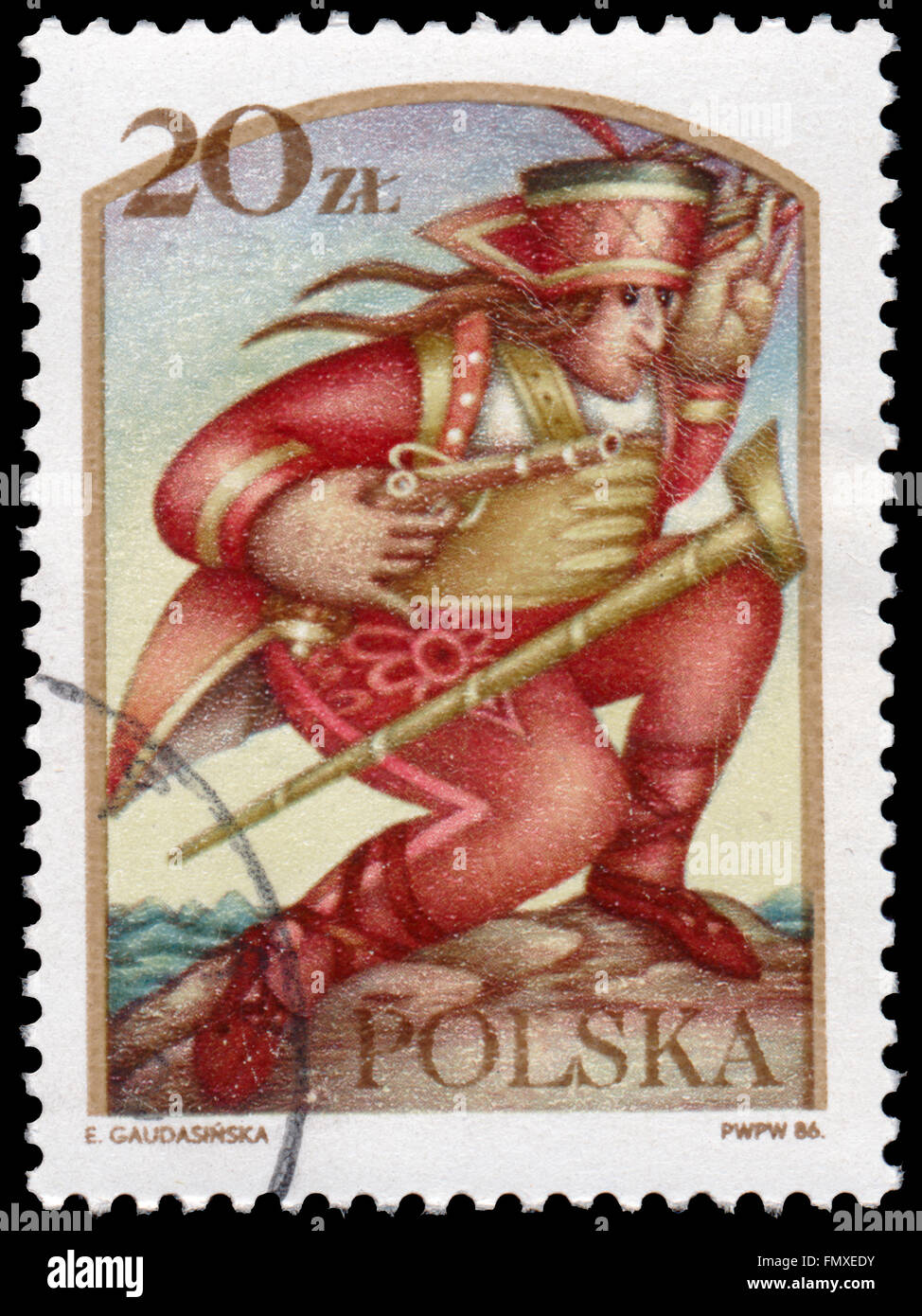 Poland postage stamp hi-res stock photography and images - Alamy