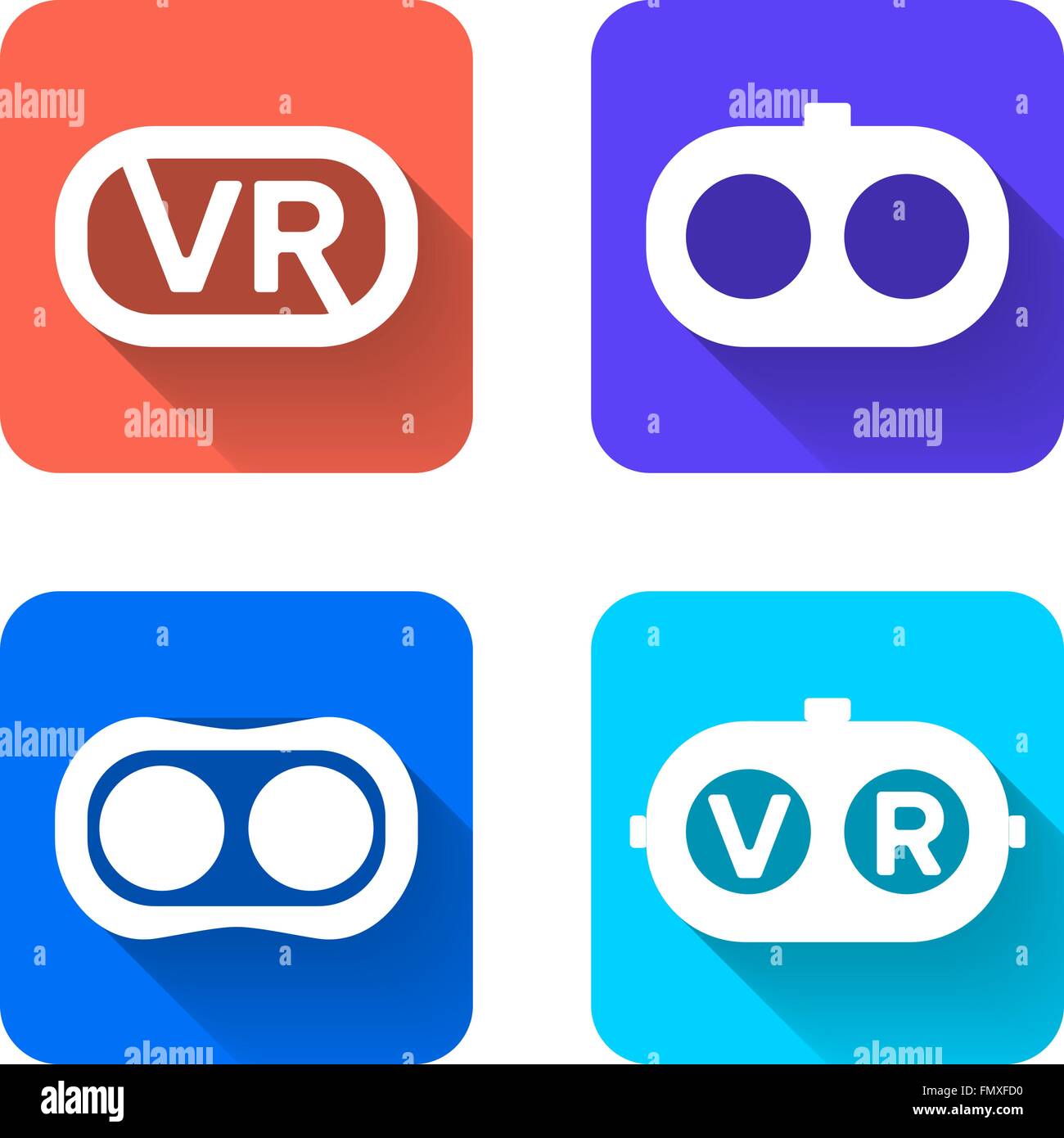 Set icons of virtual reality Stock Vector Image & Art - Alamy