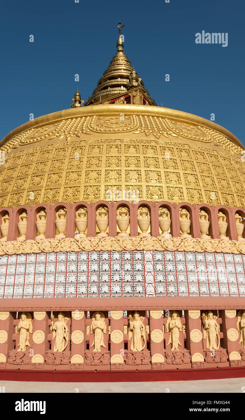 Close-up of stupa at Sitagu International Buddhist Academy in Sagaing ...