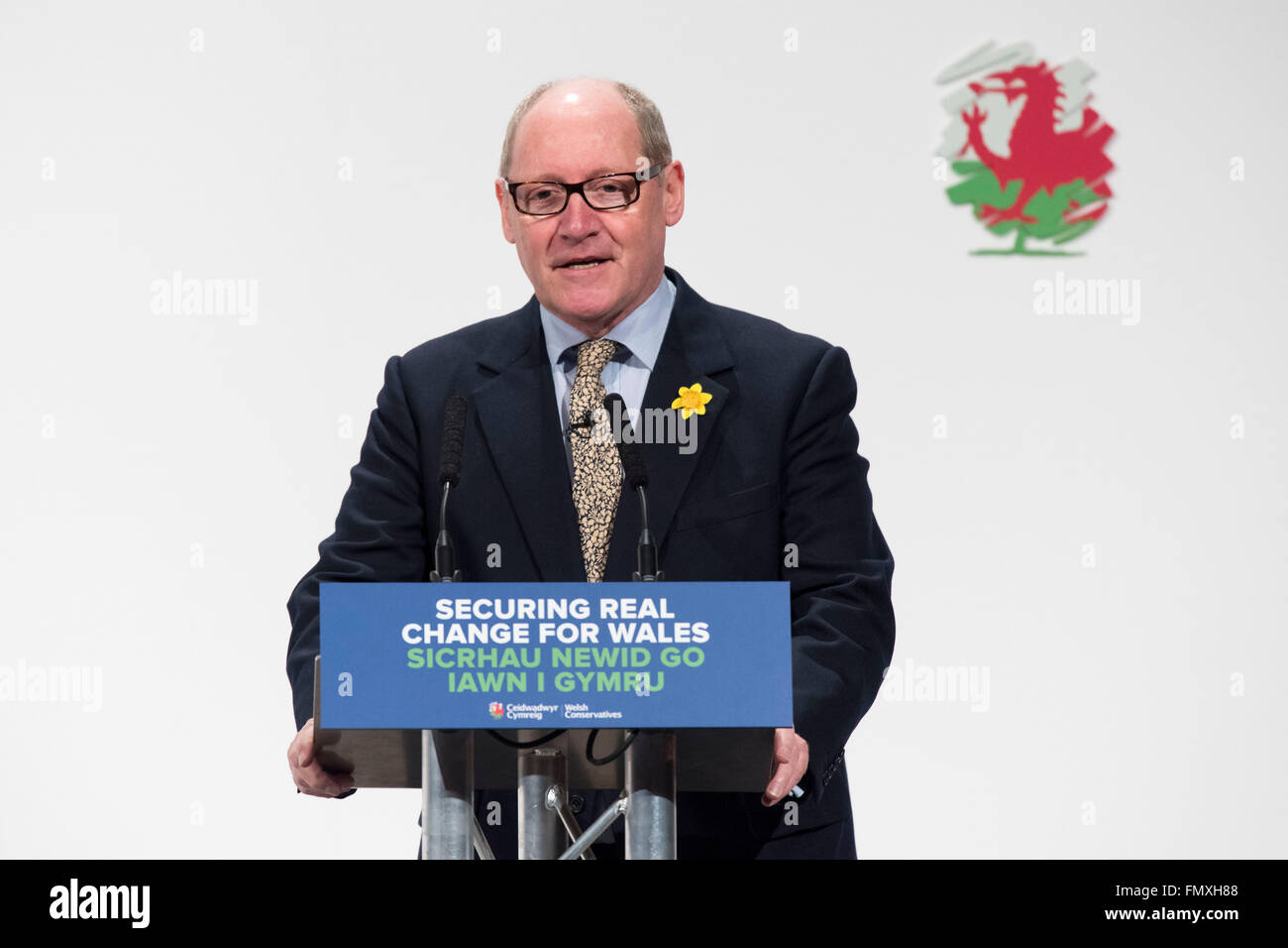 Jonathan Evans Chairman of the Welsh Conservative Party during the ...