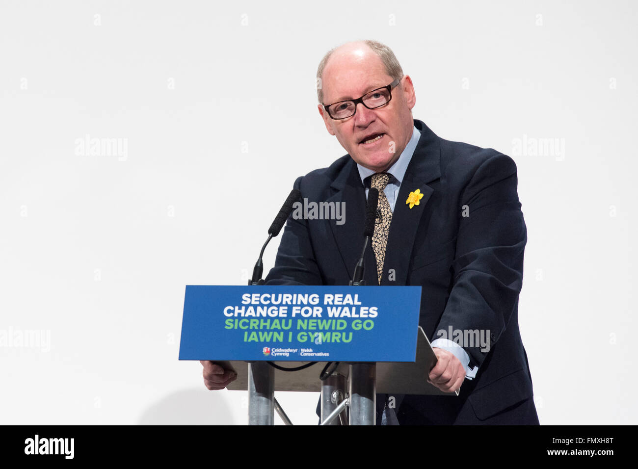 Jonathan Evans Chairman of the Welsh Conservative Party during the ...