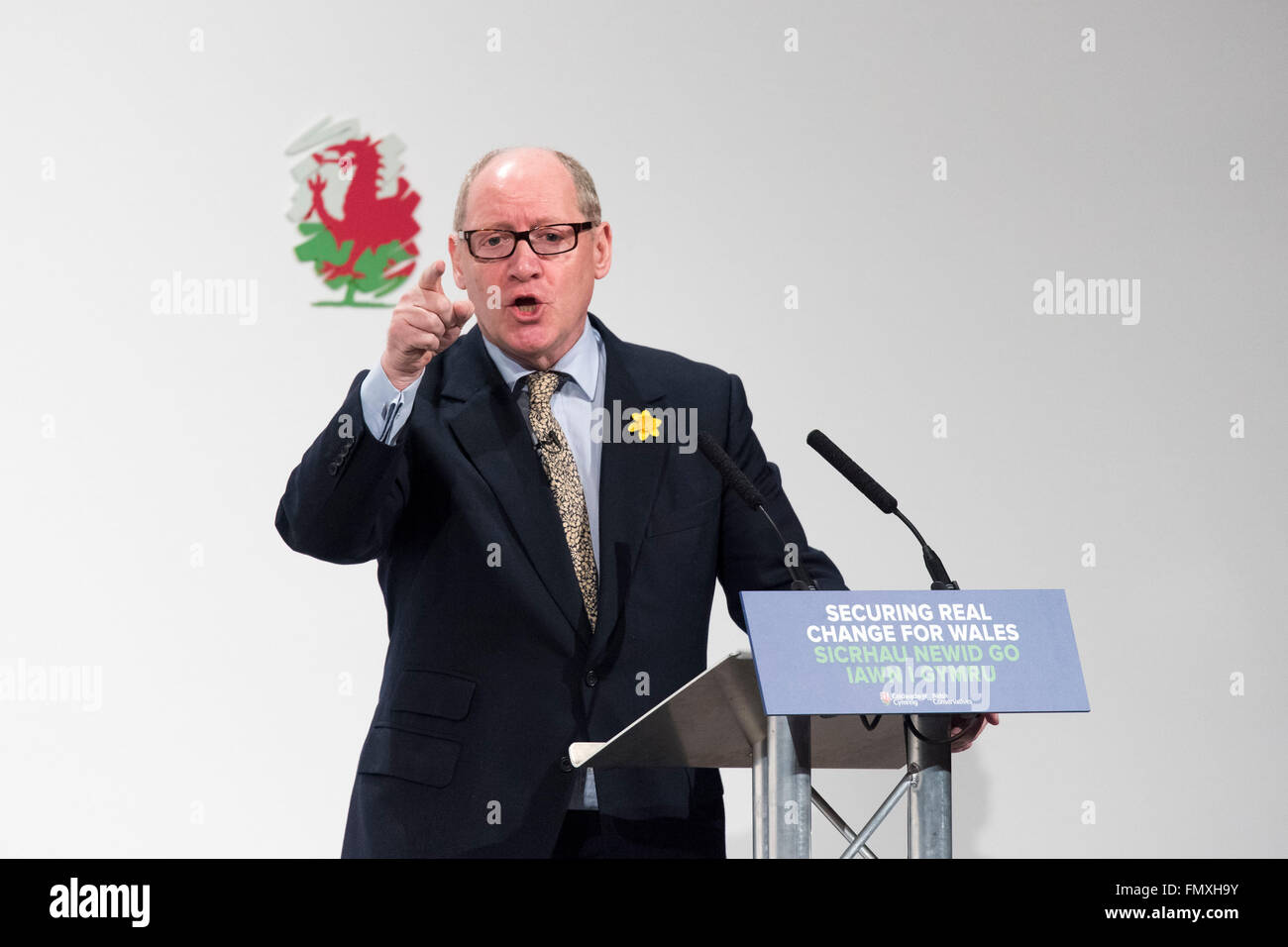 Jonathan Evans Chairman of the Welsh Conservative Party during the ...