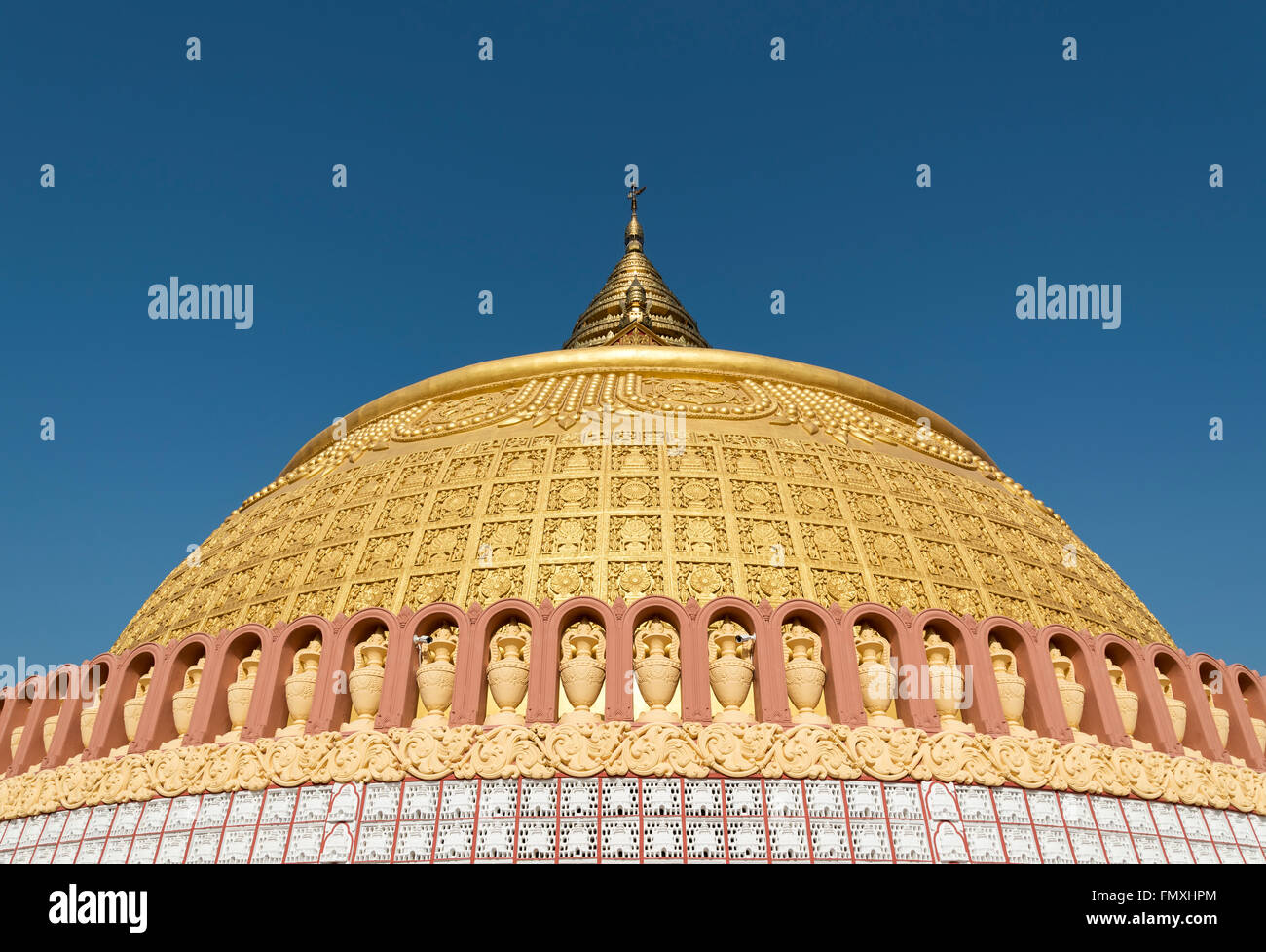 Golden stupa at Sitagu International Buddhist Academy in Sagaing near ...