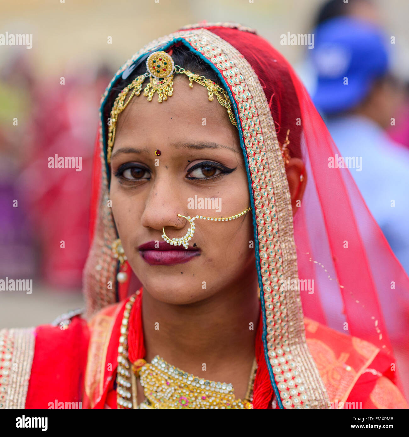 India earing portrait hi-res stock photography and images - Alamy