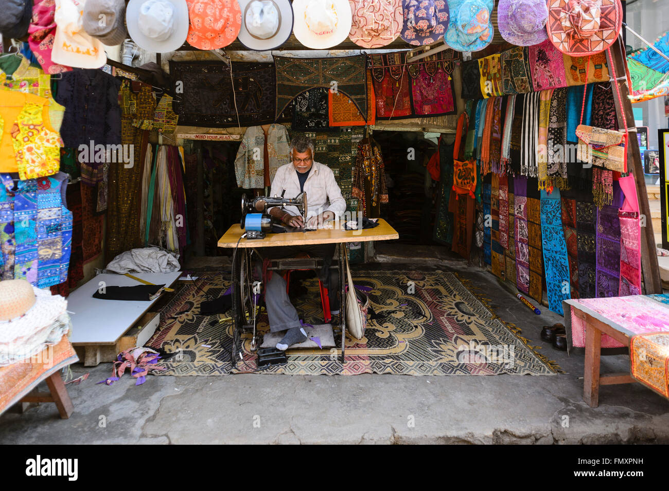 Indian tailor traditional sewing machine hi-res stock photography and ...