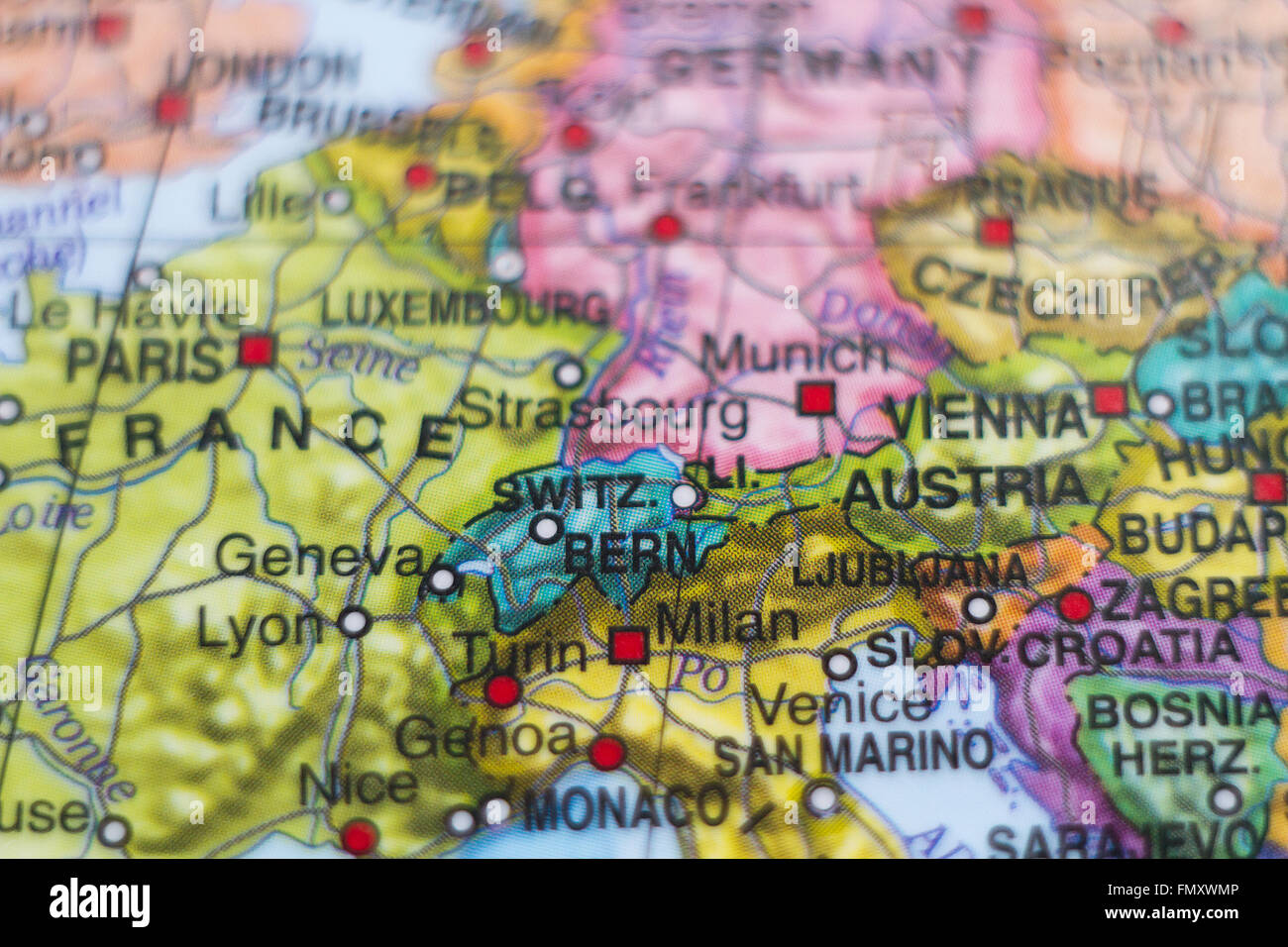 Bern switzerland europe map hi-res stock photography and images - Alamy