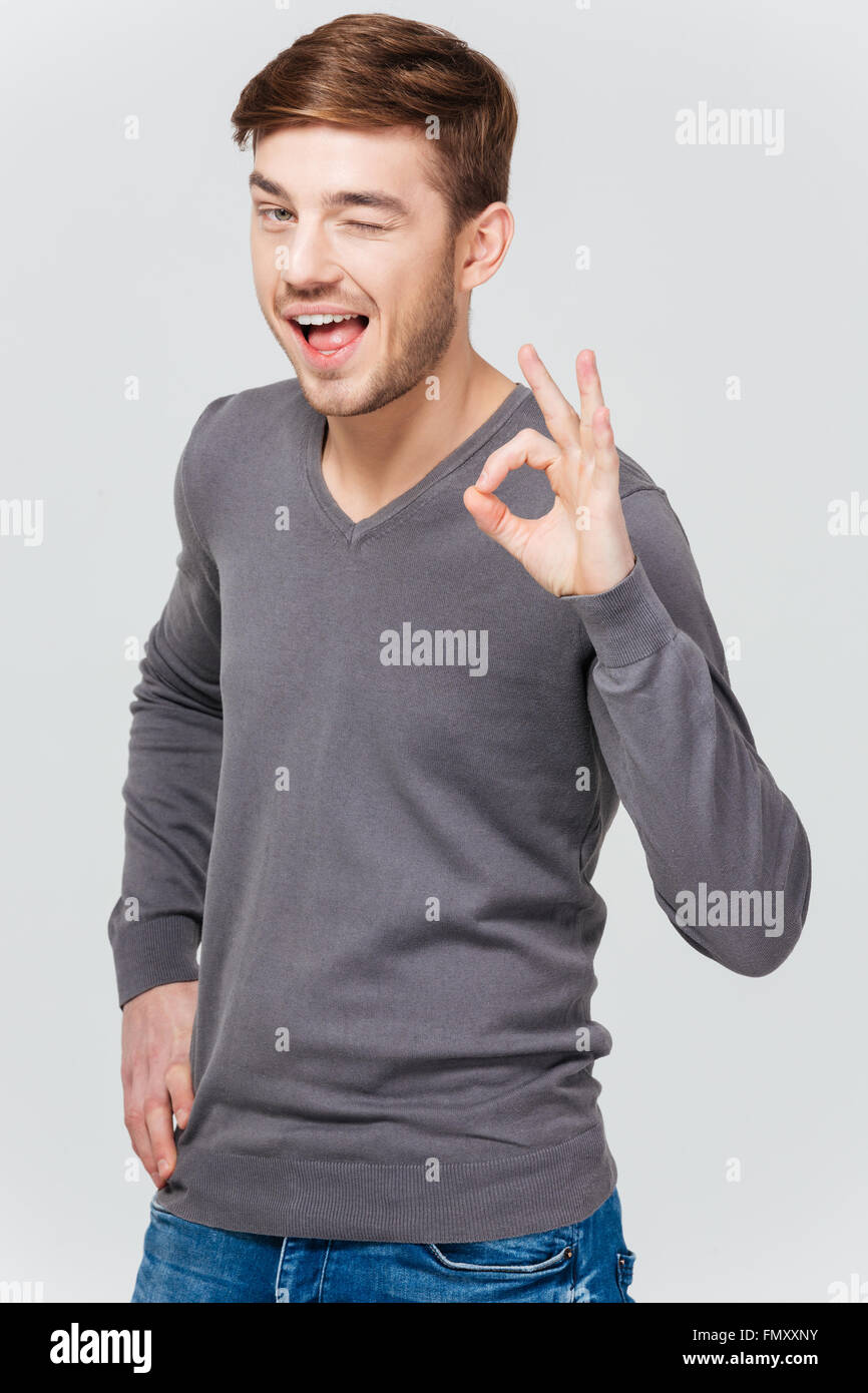 Winking man hi-res stock photography and images - Alamy