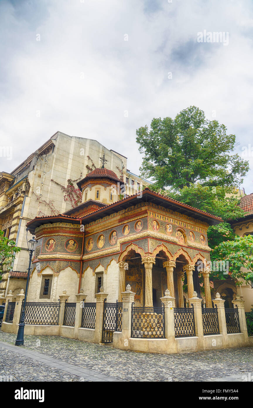 Stavropoleos monastery,St. Michael and Gabriel church in Bucharest ...