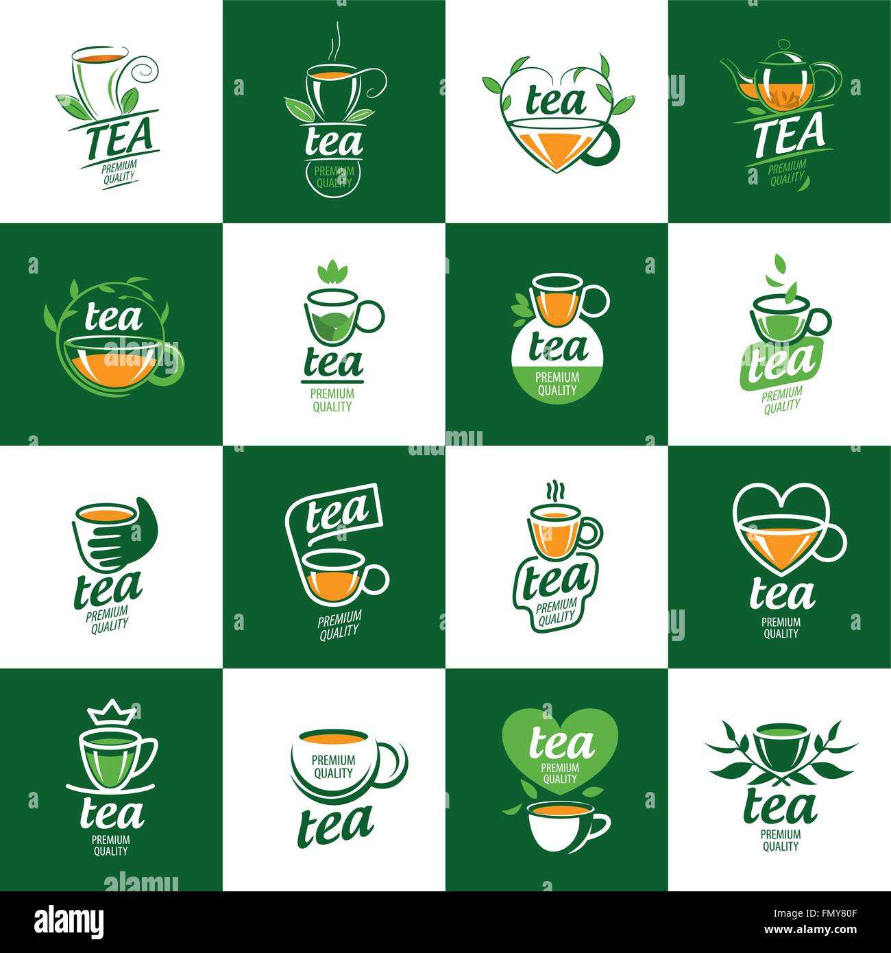 vector logo tea Stock Vector Image & Art - Alamy