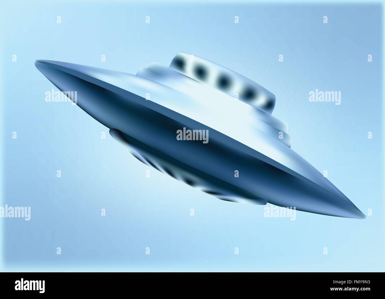 UFO. Alien saucer spaceships. Unidentified objects flying in the sky ...